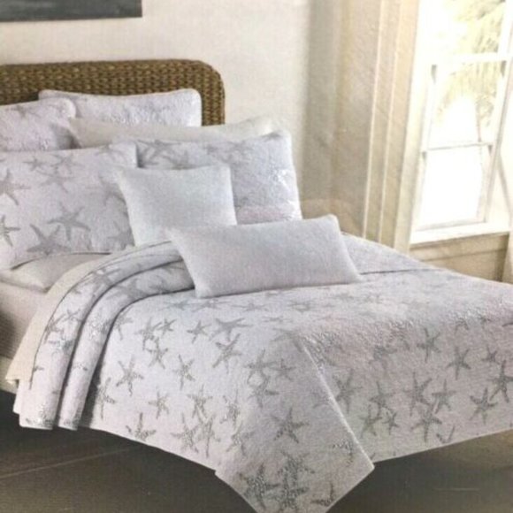 Sigrid Olsen | Bedding | Sigrid Olsen Metallic Silver Starfish Twin ...